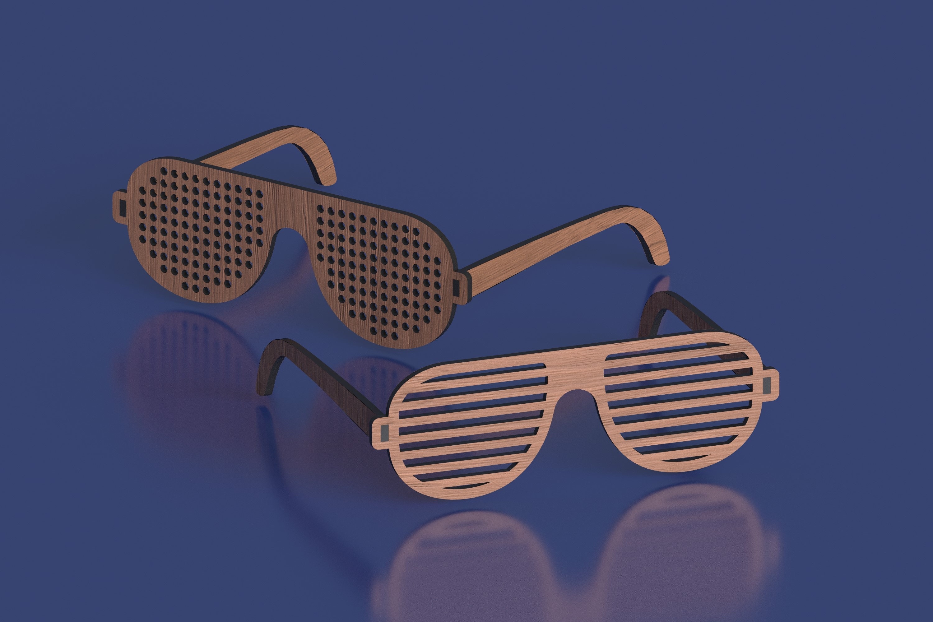 Wooden Glasses, Laser Cut File Svg Dxf Cdr Pdf, Vector Plan for Cnc ...