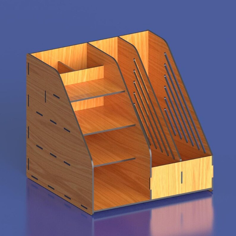 Desk Organizer SVG FILE – Laser Cut Folder Holder, Office Storage Box ...