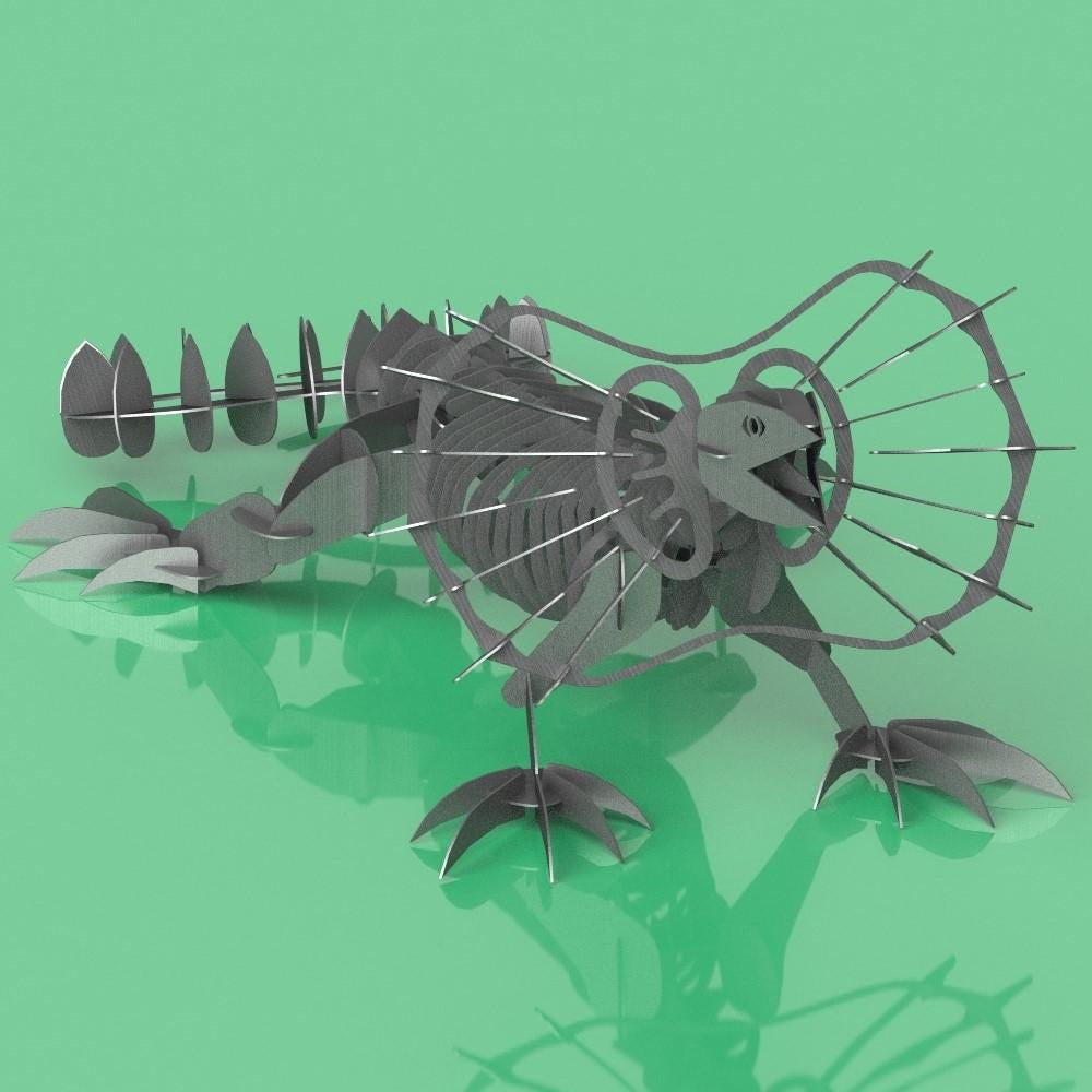 Giant Lizard – DXF Metal Laser Cut Files – Reptile Sculpture for Garden ...