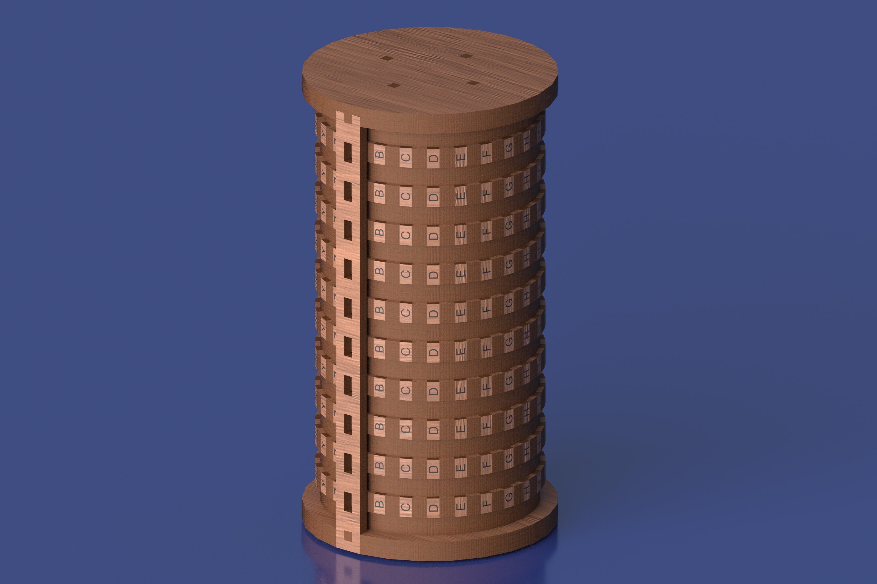 Cryptex Puzzle Box - Laser Cut Files - Svg Dxf Cdr Pdf - CNC 3d Puzzle ...