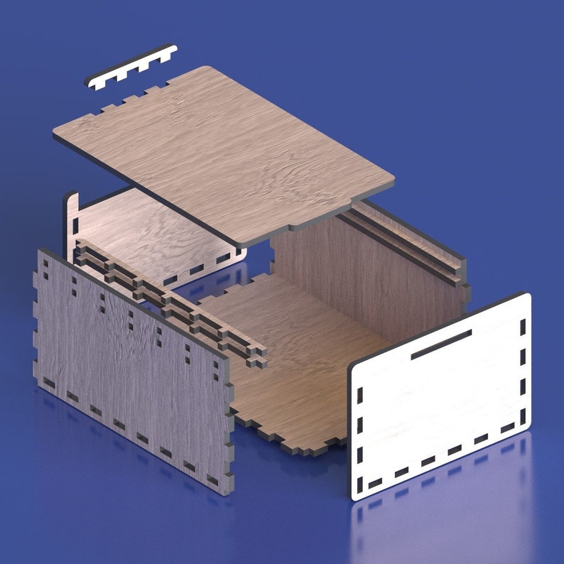 3D Box Laser Cut File, Wooden 3D Slide Box, Puzzle Svg Cutter Templates ...