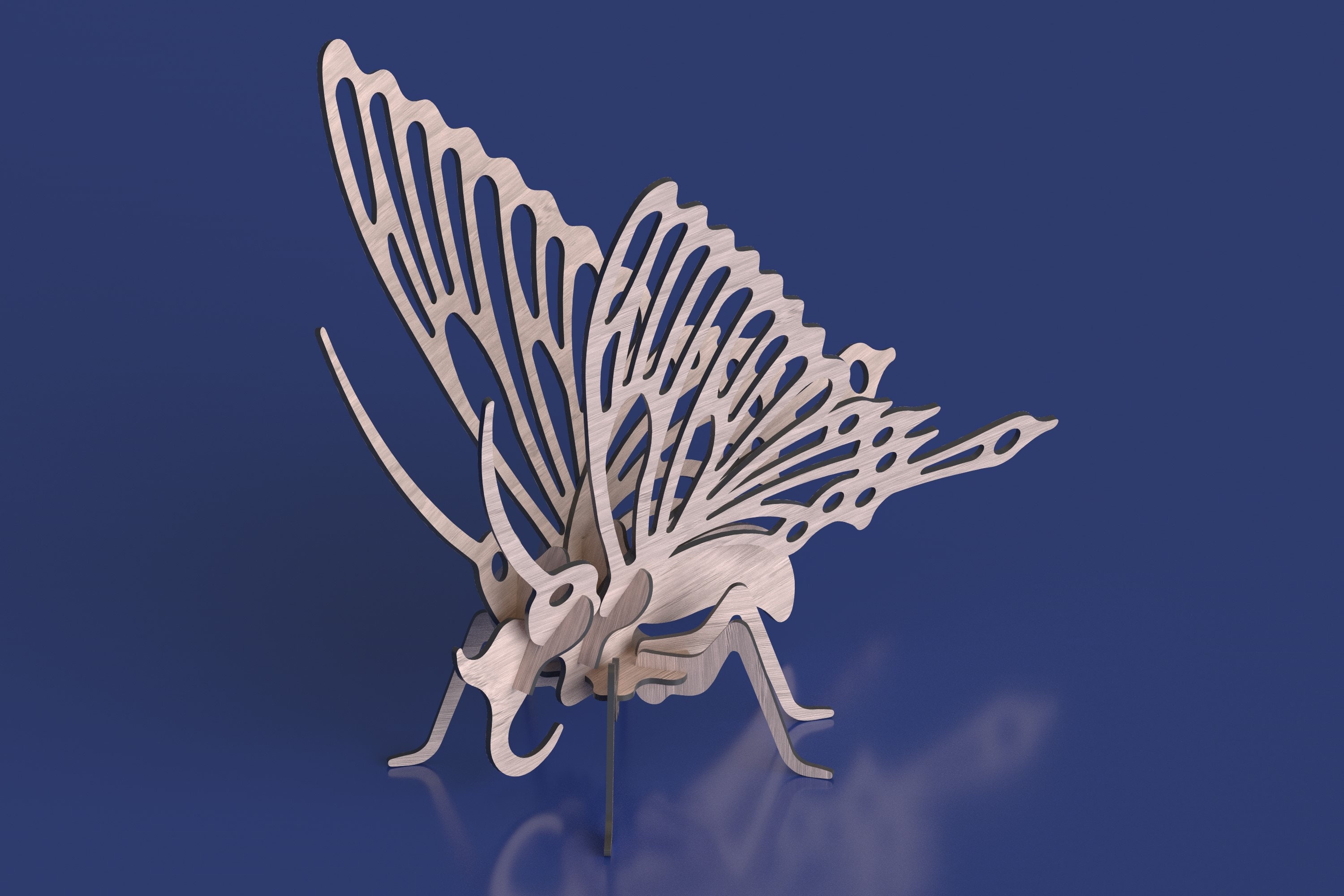 3D Butterfly Laser Cut File, Vector Plan for CNC, Woodworking and Steel ...