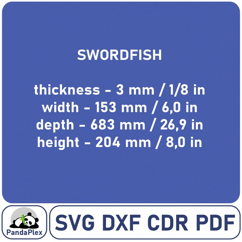 3D Fish Laser Cut, Wooden 3D Puzzle, Swordfish Svg Cutter Templates ...