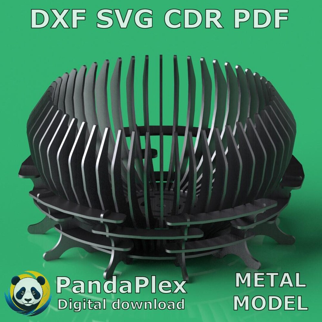 Fire Pit Laser Cut File – Modern Steel Fire Bowl SVG DXF, CNC Plasma ...