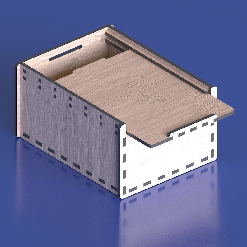 3D Box Laser Cut File, Wooden 3D Slide Box, Puzzle Svg Cutter Templates ...