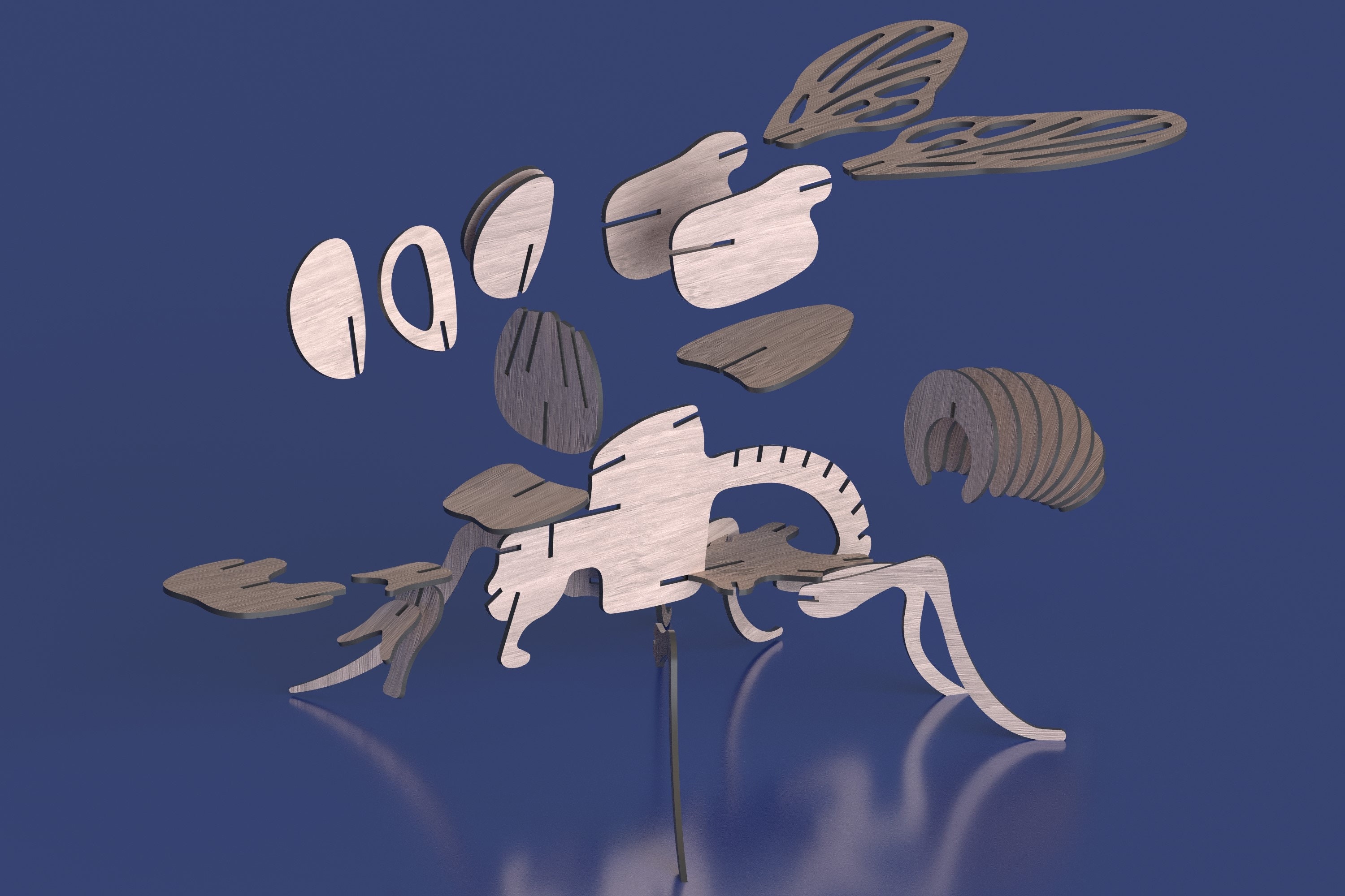 3D Fly Insect, Laser Cut File Svg Dxf Cdr Pdf, Vector Plan for Cnc ...