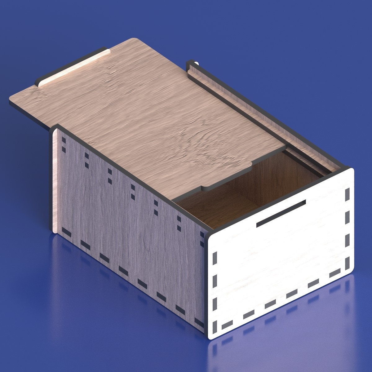 3D Box Laser Cut File, Wooden 3D Slide Box, Puzzle Svg Cutter Templates ...