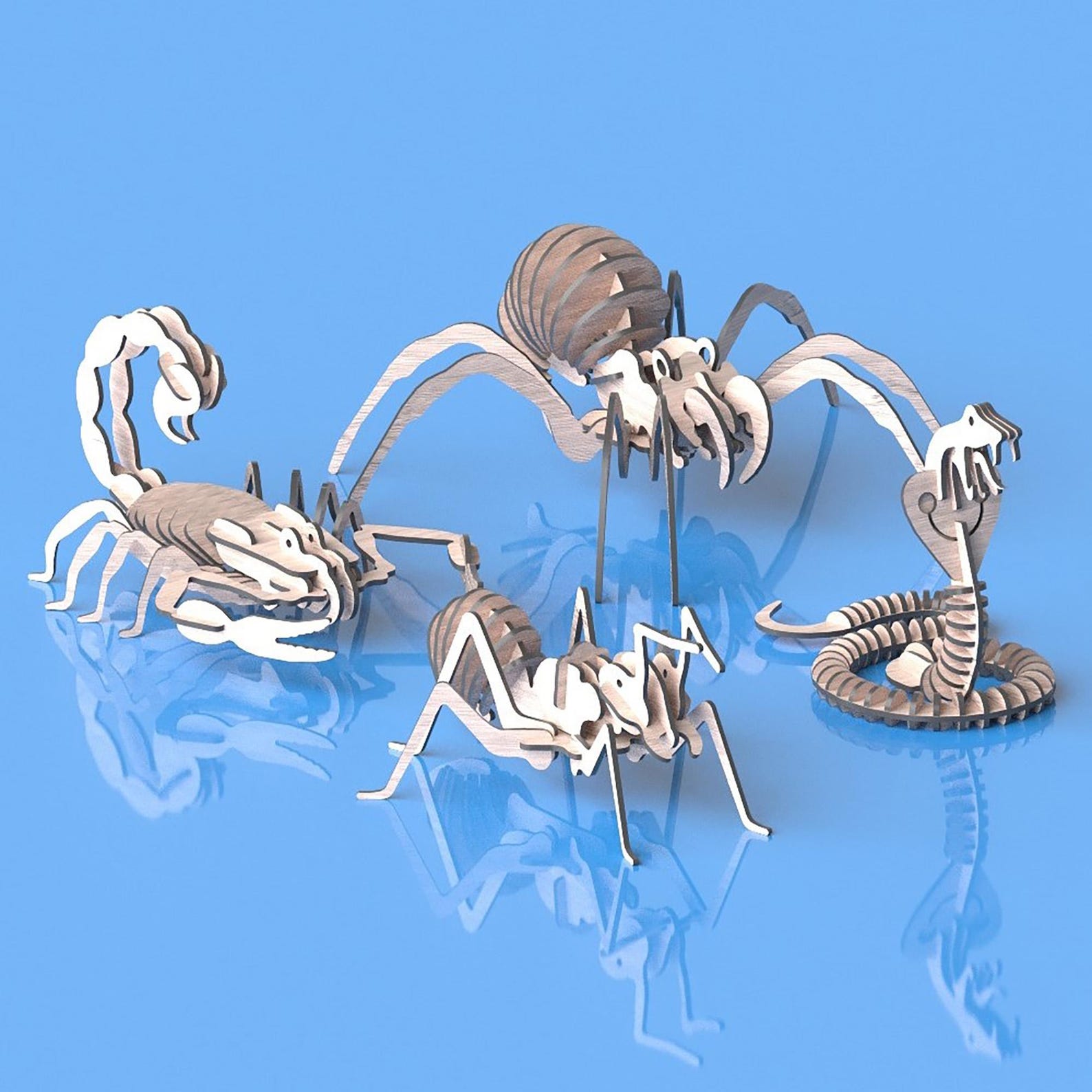 Mega Pack 3D Insect Puzzle Bundle | 20 Premium Laser Cut Models | 17 ...