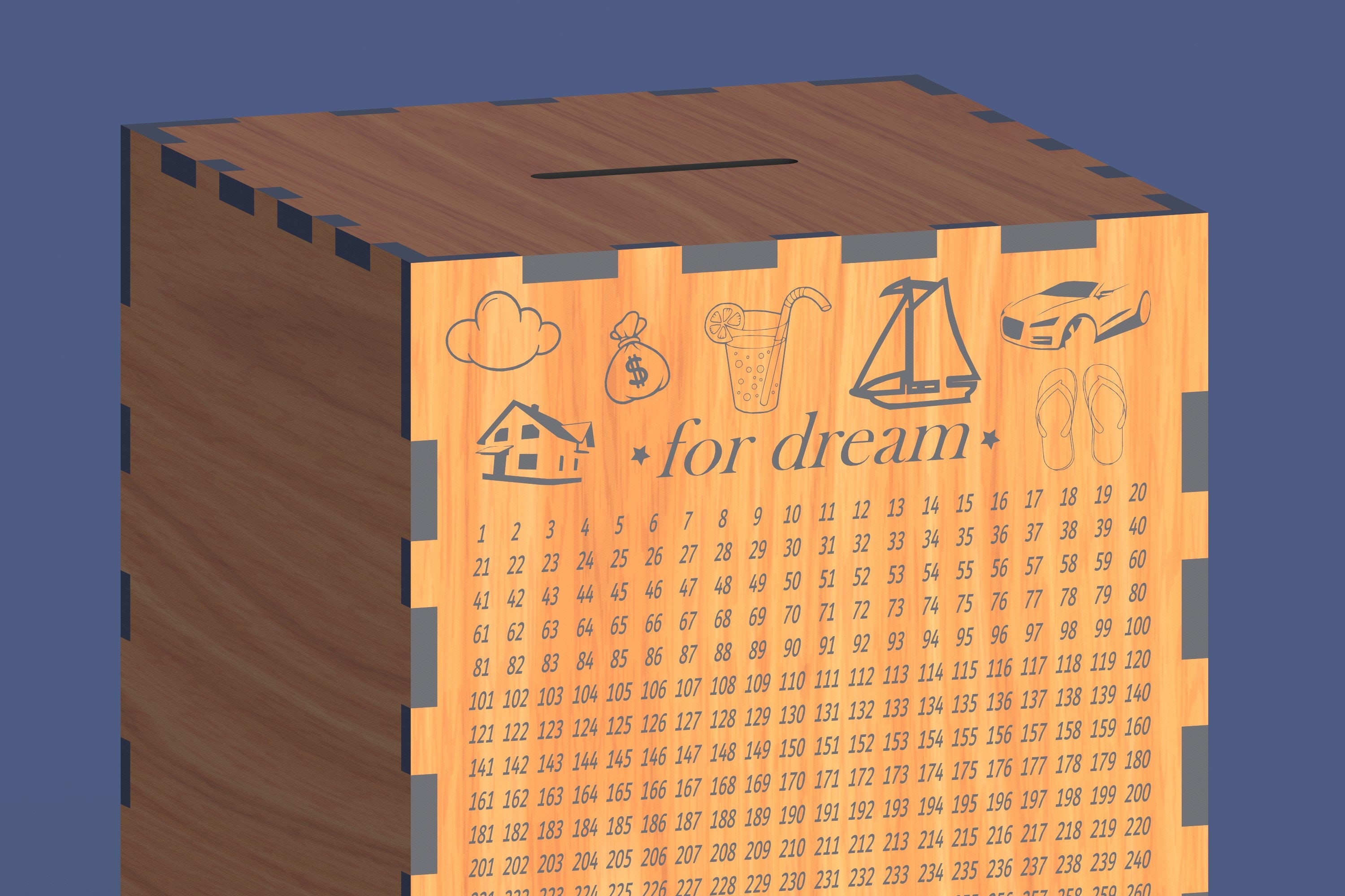 Money Box, Moneybox Laser Cut File Svg Dxf Cdr Pdf, Vector Plan for Cnc ...