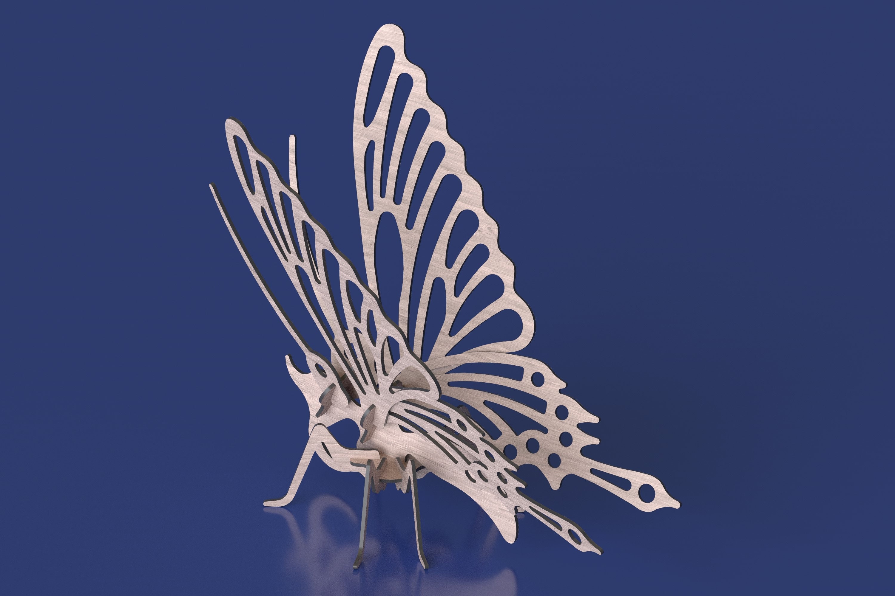 3D Butterfly Laser Cut File, Vector Plan for CNC, Woodworking and Steel ...