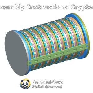 Cryptex Puzzle Box SVG Laser Cut File - Secret Code Lock, Wooden Puzzle ...