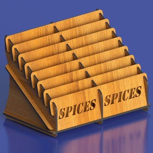Spice Packet Organizer Laser Cut File – Kitchen Storage Box Svg Dxf Cdr ...