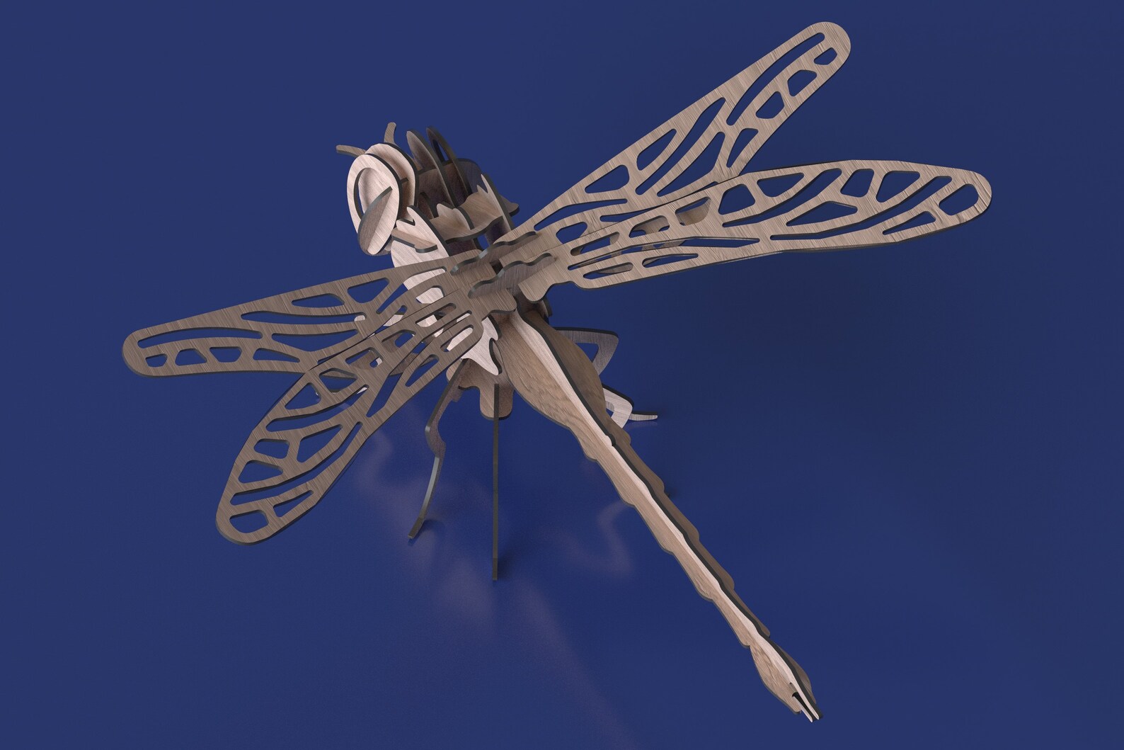 3D Dragonfly Laser Cut File, Vector Plan for CNC, Woodworking and Steel ...