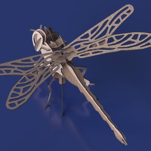 3D Dragonfly Laser Cut File, Vector Plan for CNC, Woodworking and Steel ...
