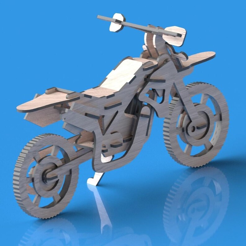 Motocross Bike 3D PUZZLE – Laser Cut Motorcycle Svg Dxf Cdr Pdf, Vector ...