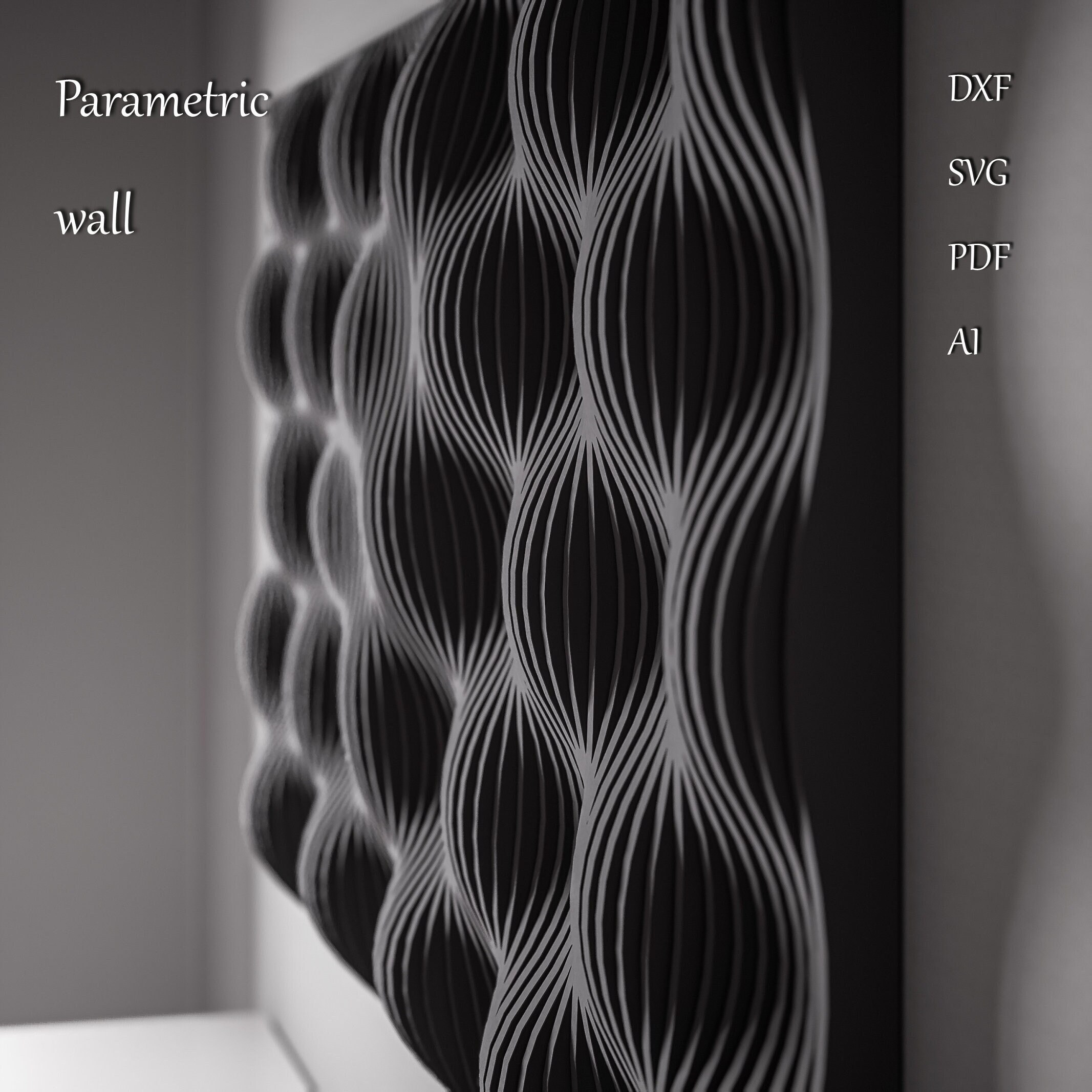 Parametric Wall Decor / Digital File for CNC Cutting / Parametric ...