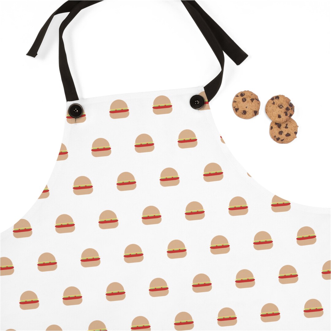 Burger Apron, Hamburger Pattern Apron - Etsy