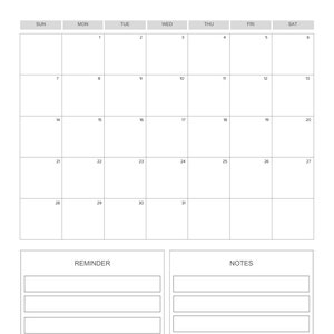 2024 Monthly Digital Planner | Printable Calendar | Minimal Design ...