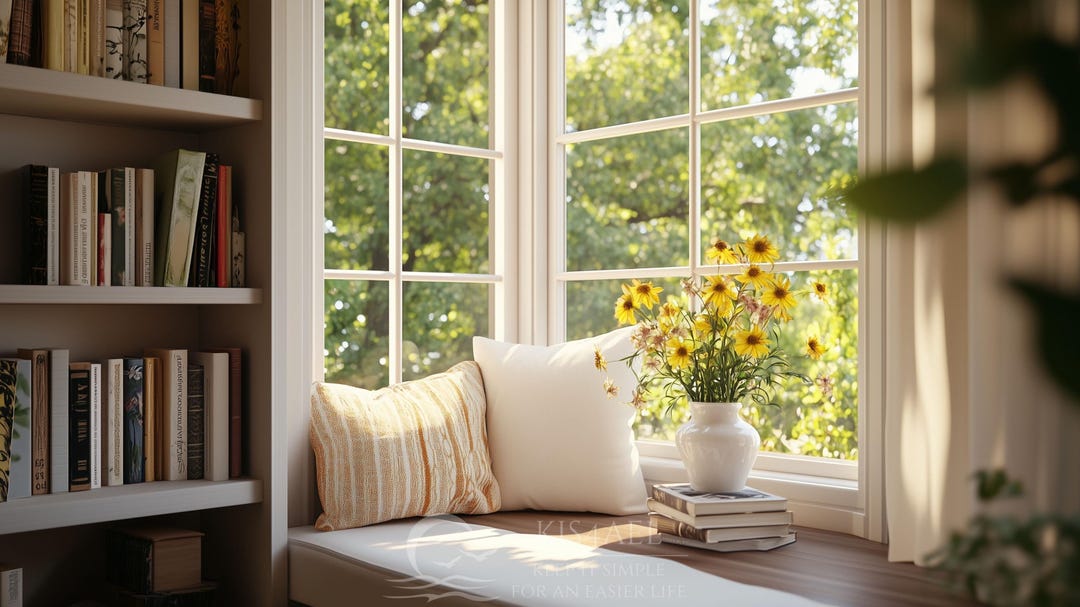 Cozy Reading Nook Virtual Background | Zoom Background Professional ...