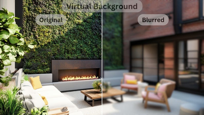 Outdoor Patio Virtual Background for Zoom, MS Teams, Webex, Google Meet ...