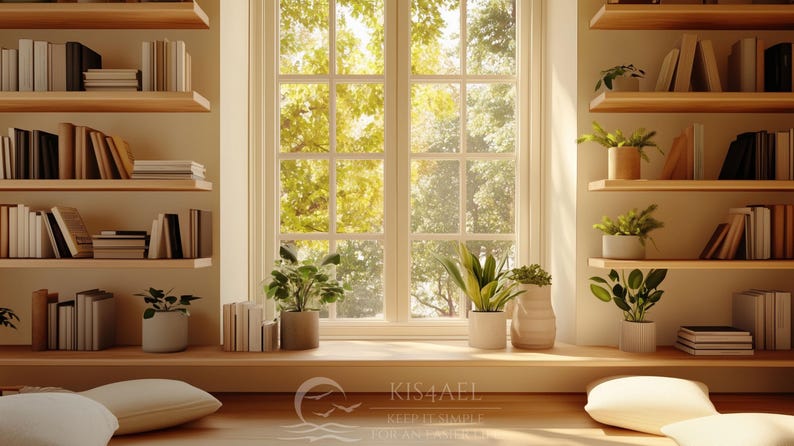 Cozy Reading Nook Virtual Background for Zoom | Professional MS Teams ...