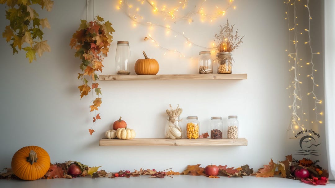 Cozy Autumn Zoom Background, Festive Fall Virtual Meeting Decor, Home ...