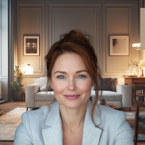 Zoom Background, Living Room Meeting Decor, Home Office Virtual ...