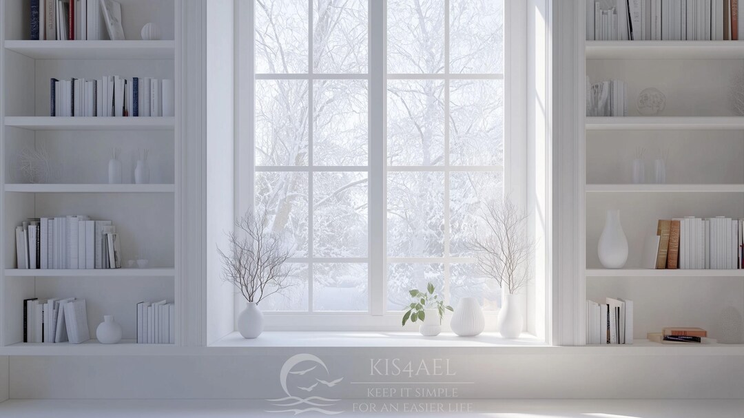 Minimalist Winter Virtual Background for Zoom, MS Teams, Webex, Skype ...