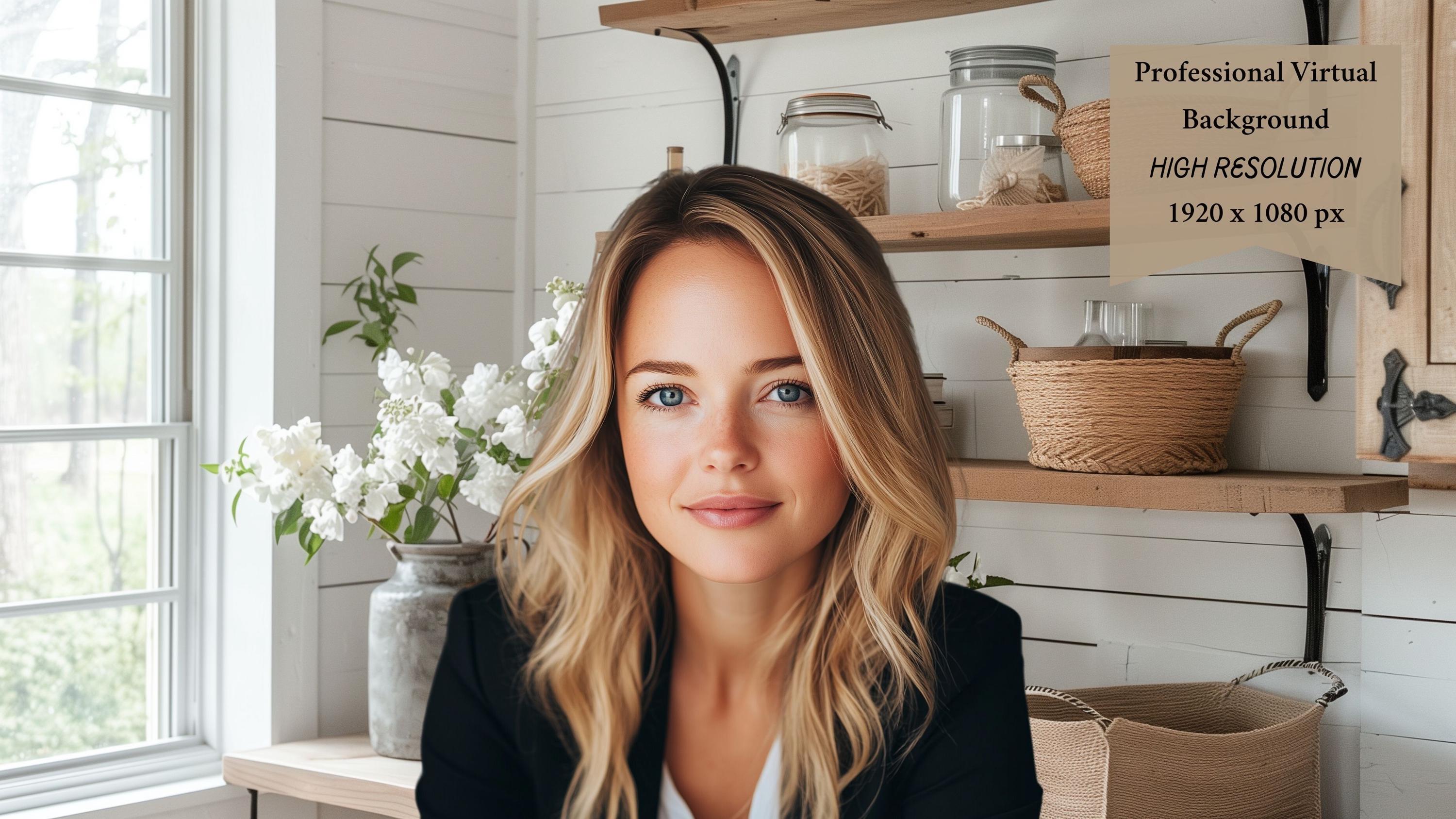 Modern Farmhouse Virtual Background for Zoom | Professional MS Teams ...