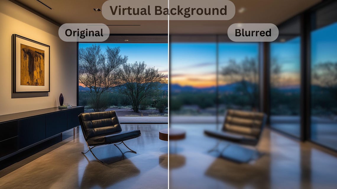 Elegant Zoom Background, Sunset Desert View, Home Office Virtual ...