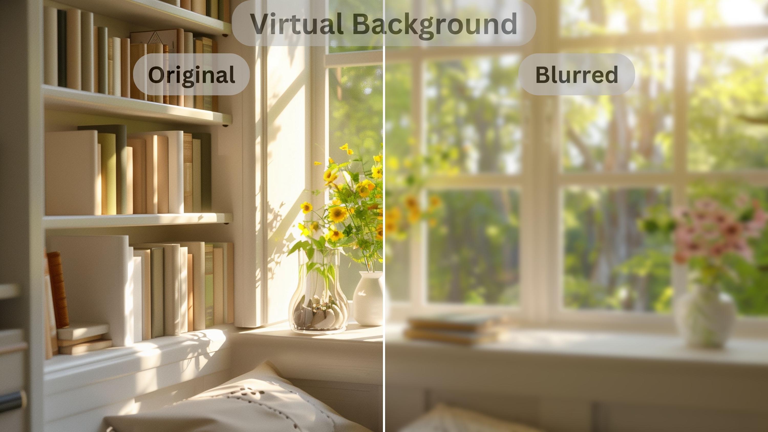Cozy Reading Nook Virtual Background for Zoom | MS Teams, Webex, Skype ...