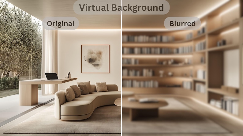 Minimalist Office Zoom Background, Zoom Background, Home Office Virtual ...