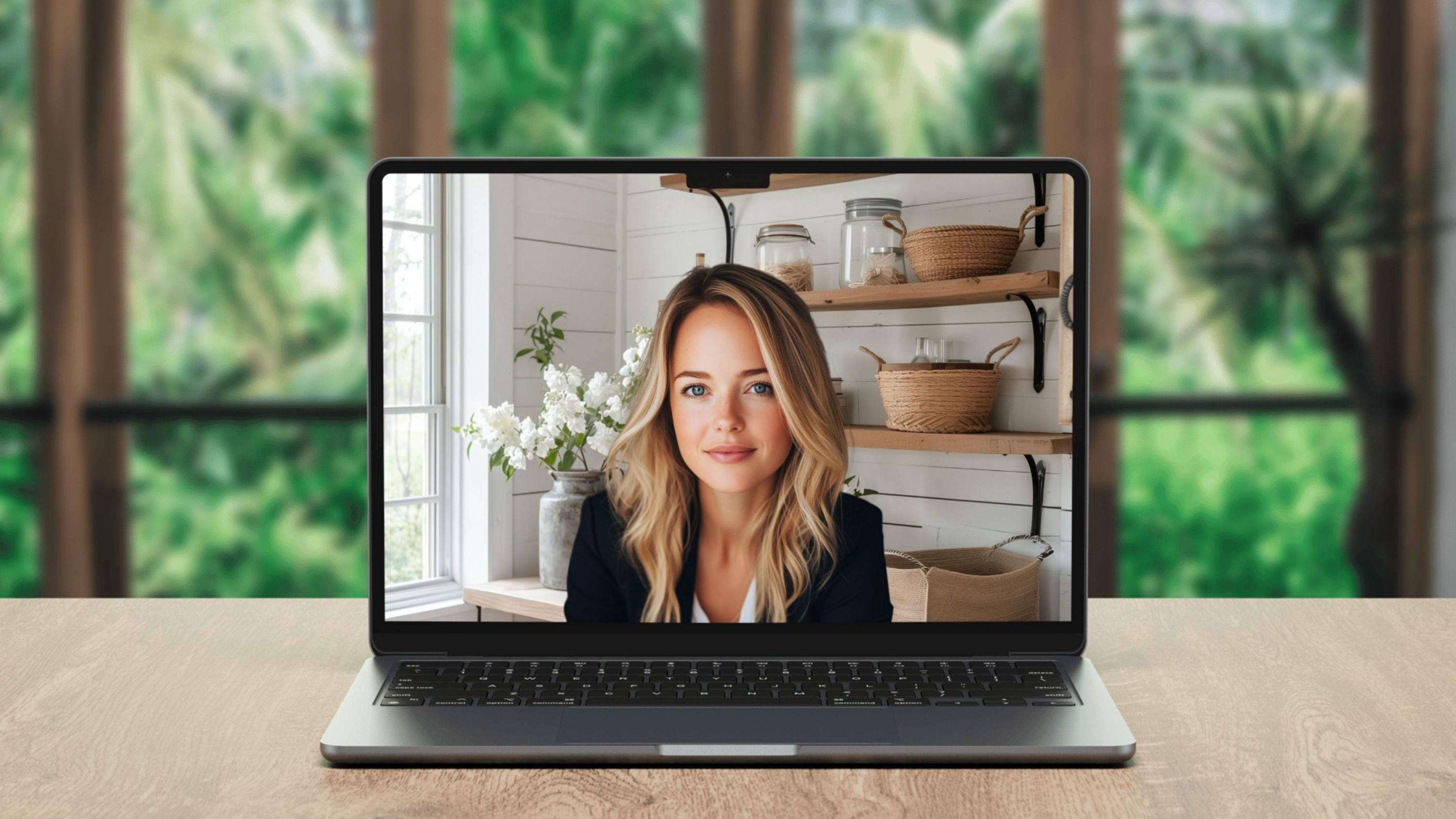 Modern Farmhouse Virtual Background for Zoom | Professional MS Teams ...