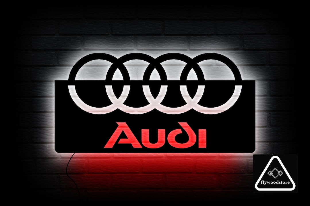 Audi Logo Led Lighted Wooden Decorative Wall Sign - Etsy