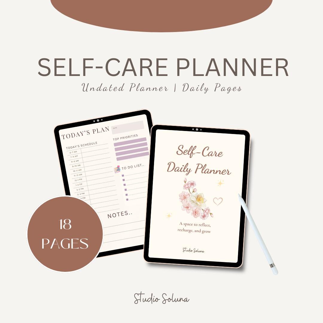 Self-care Daily Planner, Printable Selfcare Journal Tracker,30 Days ...
