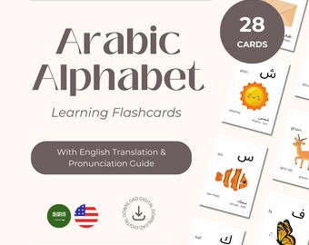 Spanish Alphabet Flashcards for Kids and Beginners English Translation ...