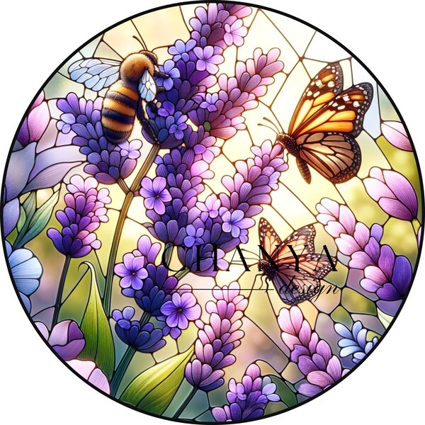 Lavender Stained Glass - Etsy