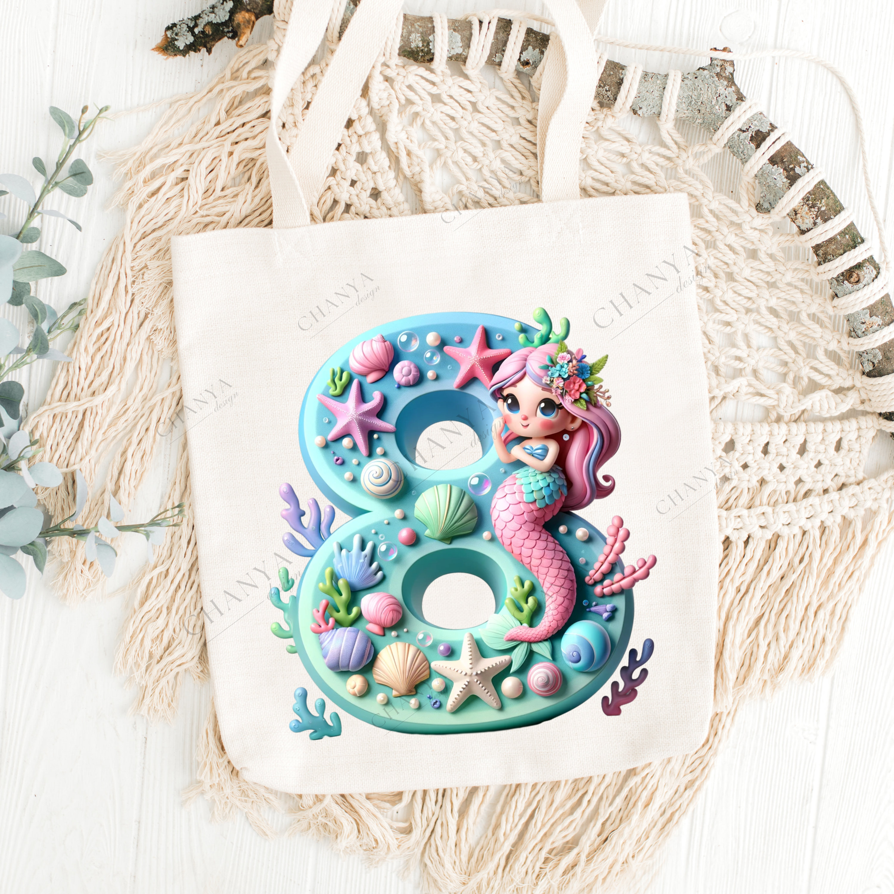 Cute Mermaid Alphabet, 3D Alphabet Clipart, Mermaid Png, Baby Shower ...
