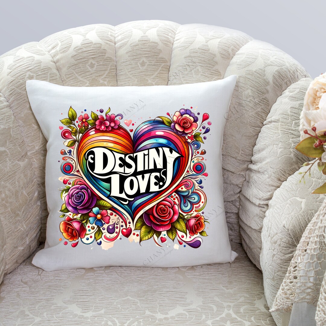 Groovy Valentine PNG, Destiny Love PNG, SVG File, Valentines Tshirt ...