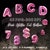 GLITTER Balloon Alphabet, Pink Foil Balloon Font Sublimation, Alphabet ...