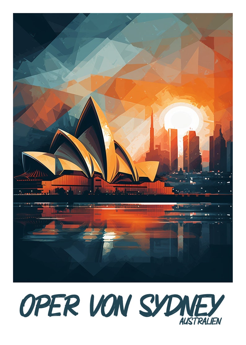 Sydney Opera House Australia Travel Print Poster Sydney Home Décor Gift ...