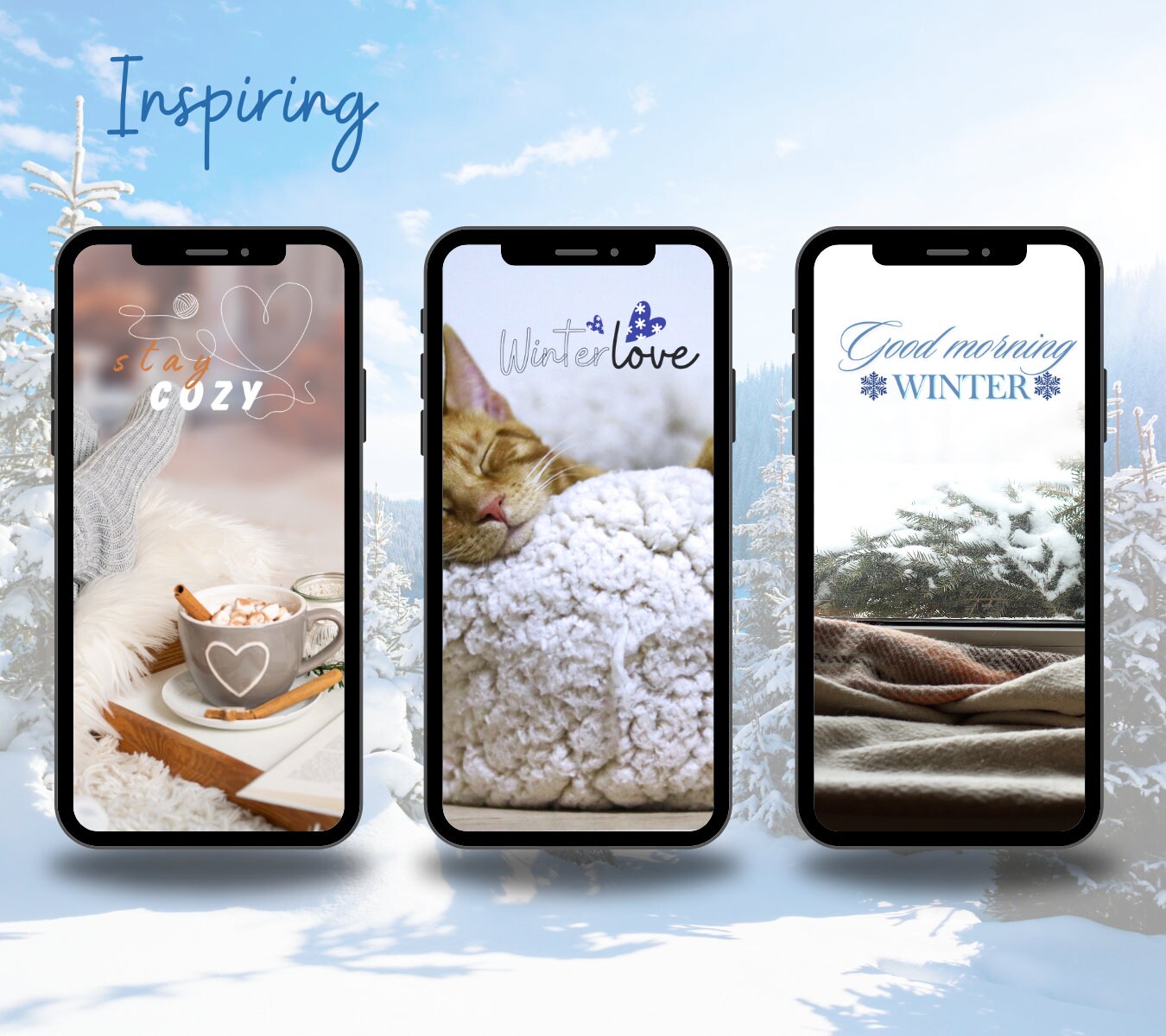 155 Winter IG Story Stickers | Winter Clipart | Winter Digital Stickers ...