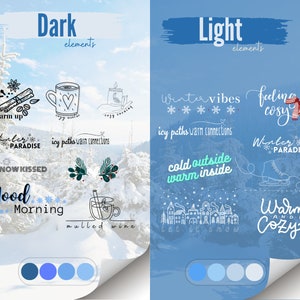 155 Winter IG Story Stickers | Winter Clipart | Winter Digital Stickers ...