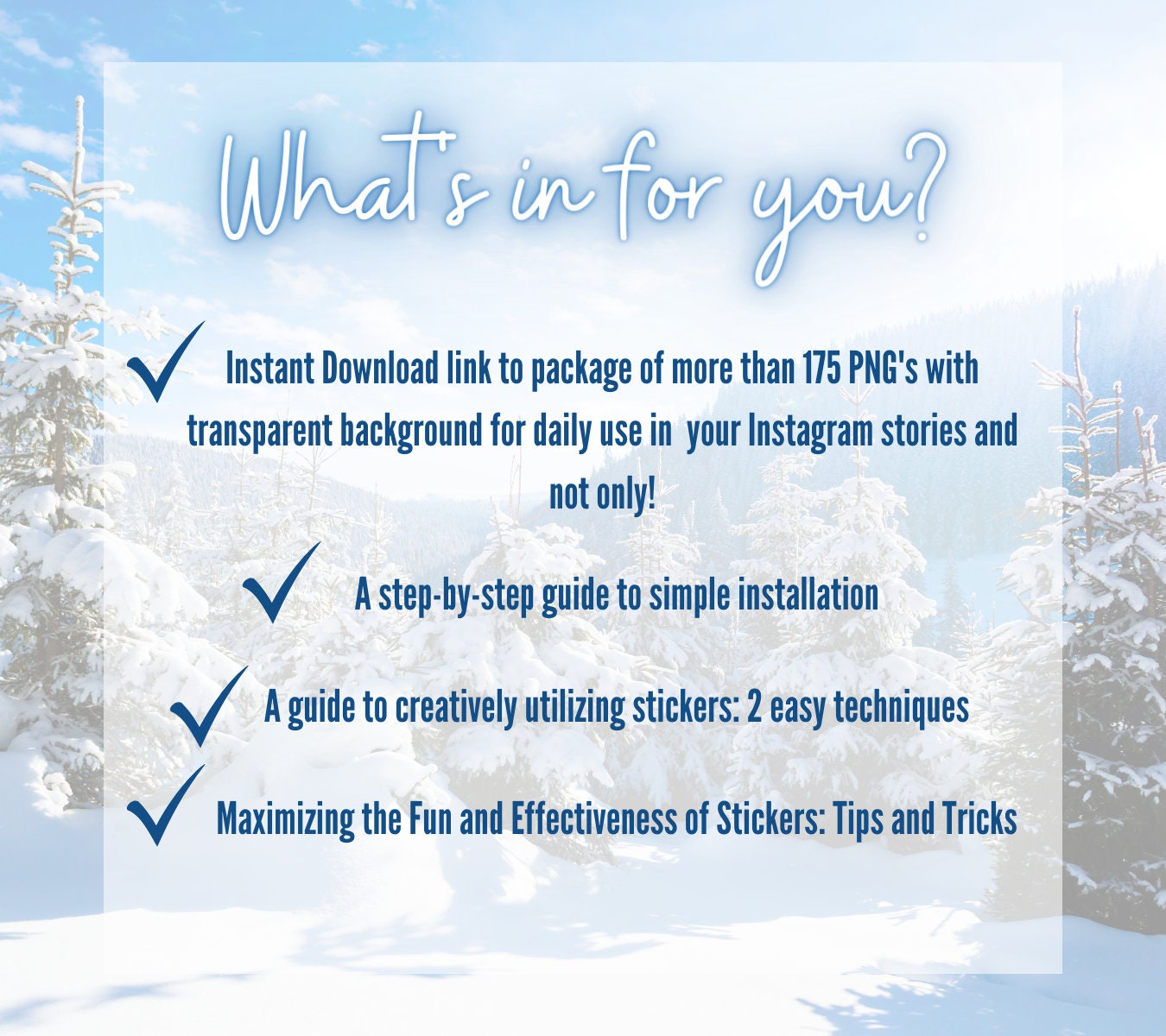 155 Winter IG Story Stickers | Winter Clipart | Winter Digital Stickers ...