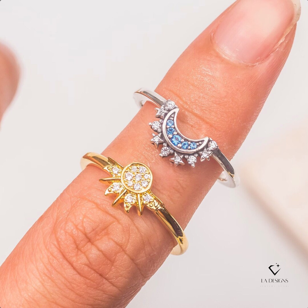 Magic Sun & Moon Pandora Ring: Celestial Couple Pandora Rings - Etsy