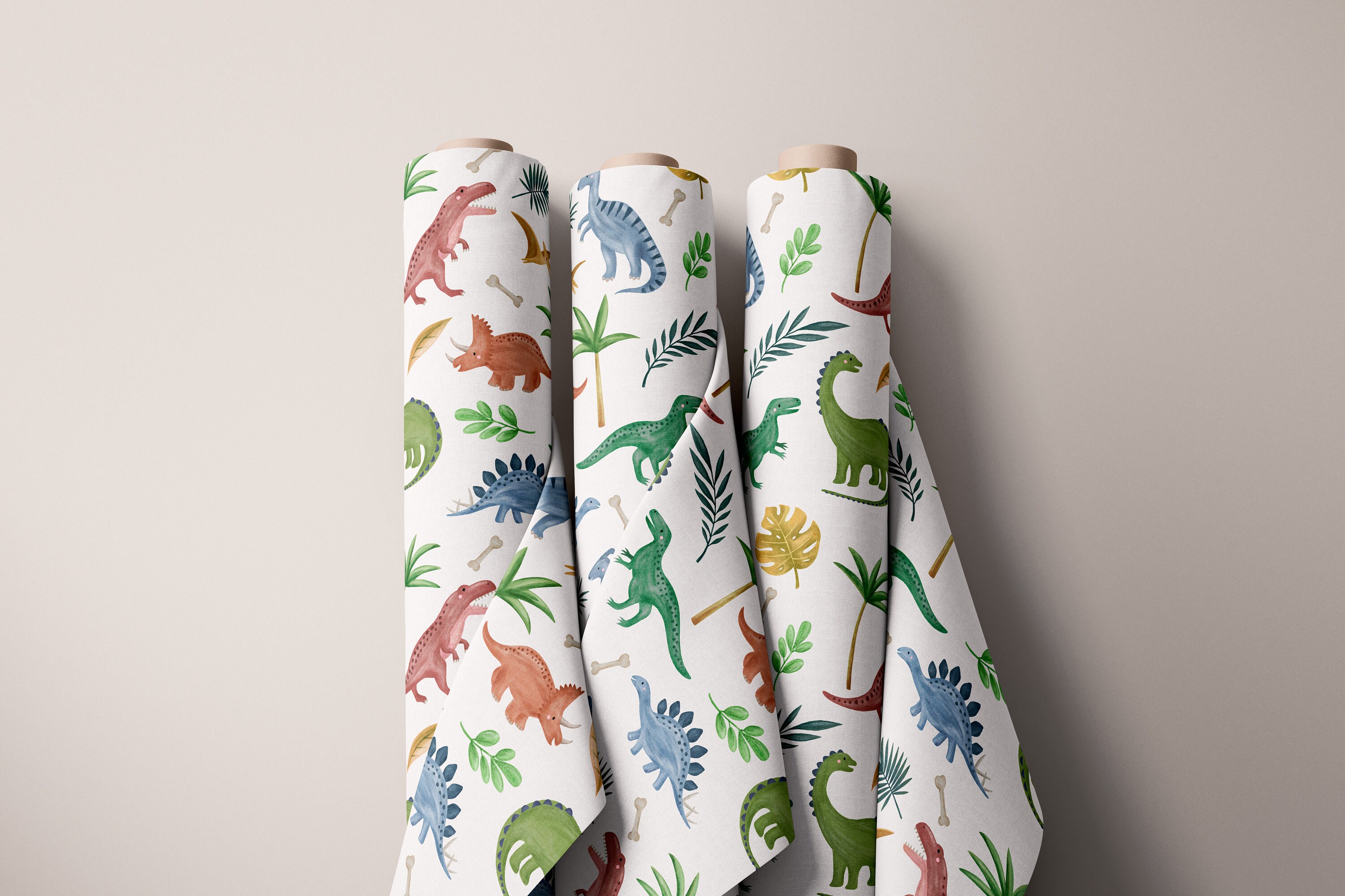 Dinosaur Seamless Repeat Dinosaur Repeat Pattern Dinosaur Fabric ...