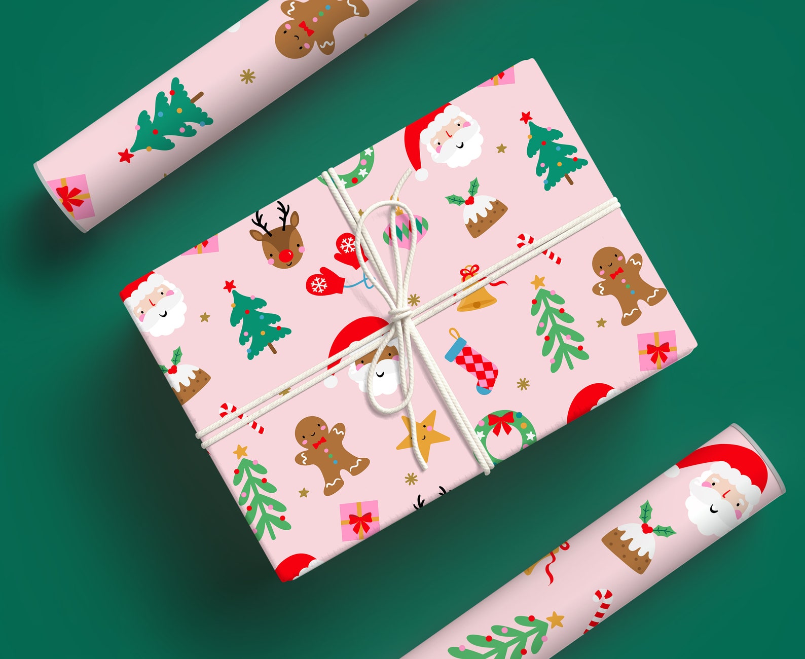 Santa Christmas Seamless Digital Pattern, Christmas Seamless Repeat ...