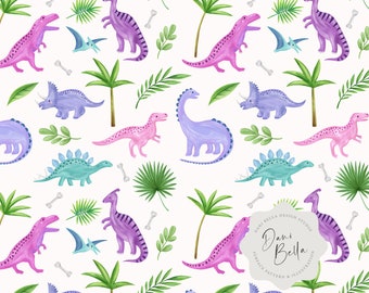 Dinosaur Seamless Repeat Dinosaur Repeat Pattern Dinosaur Fabric ...
