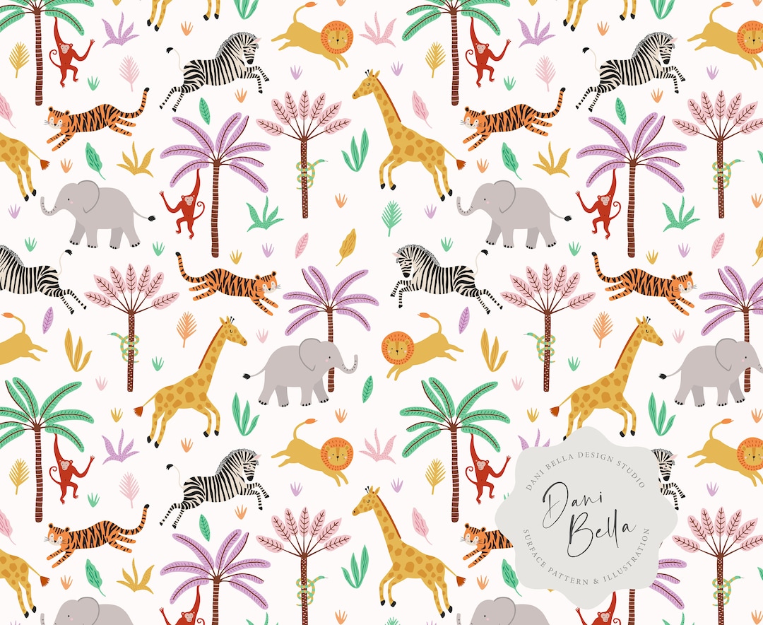 Jungle Seamless File Jungle Digital Pattern Jungle Seamless Pattern Jungle Repeat Pattern Jungle ...