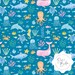 Sea Life Seamless Pattern, Ocean Animals Repeat Pattern, Under the Sea ...